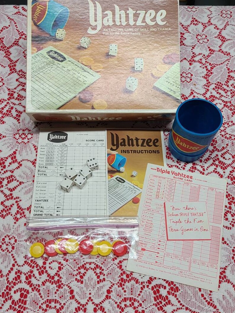 60s, 70s, & 80s Games - Yahtzee - Boggle Game - Jenga - Jumbo Tiddledy ...