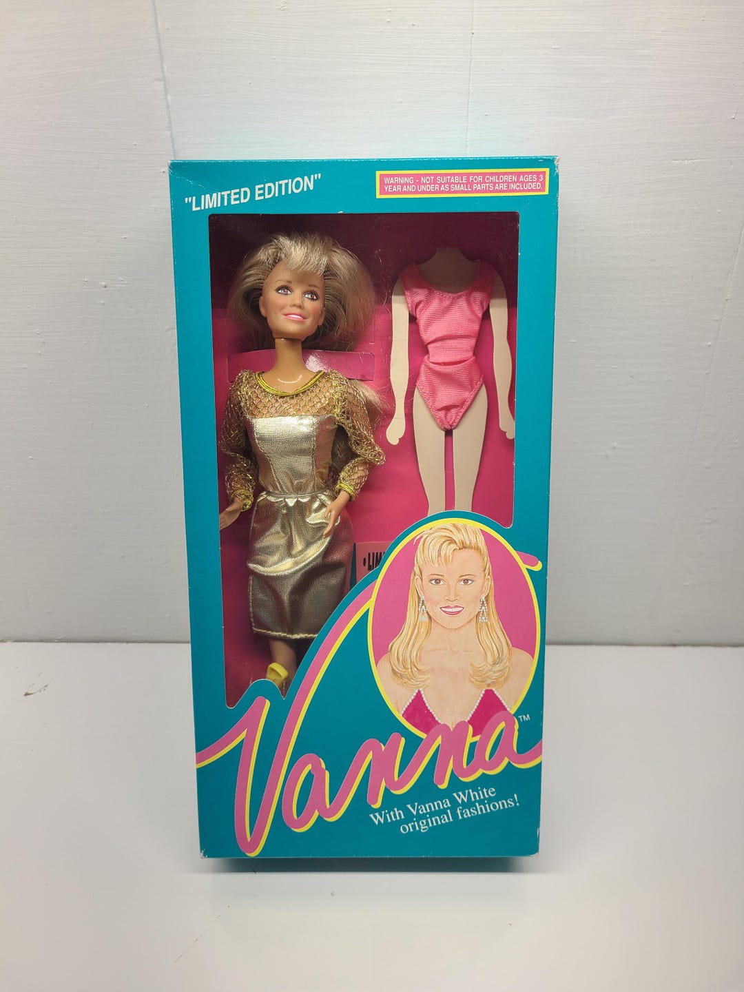 1990 Vanna White Barbie Doll - Limited Edition Vintage Doll - Gold ...
