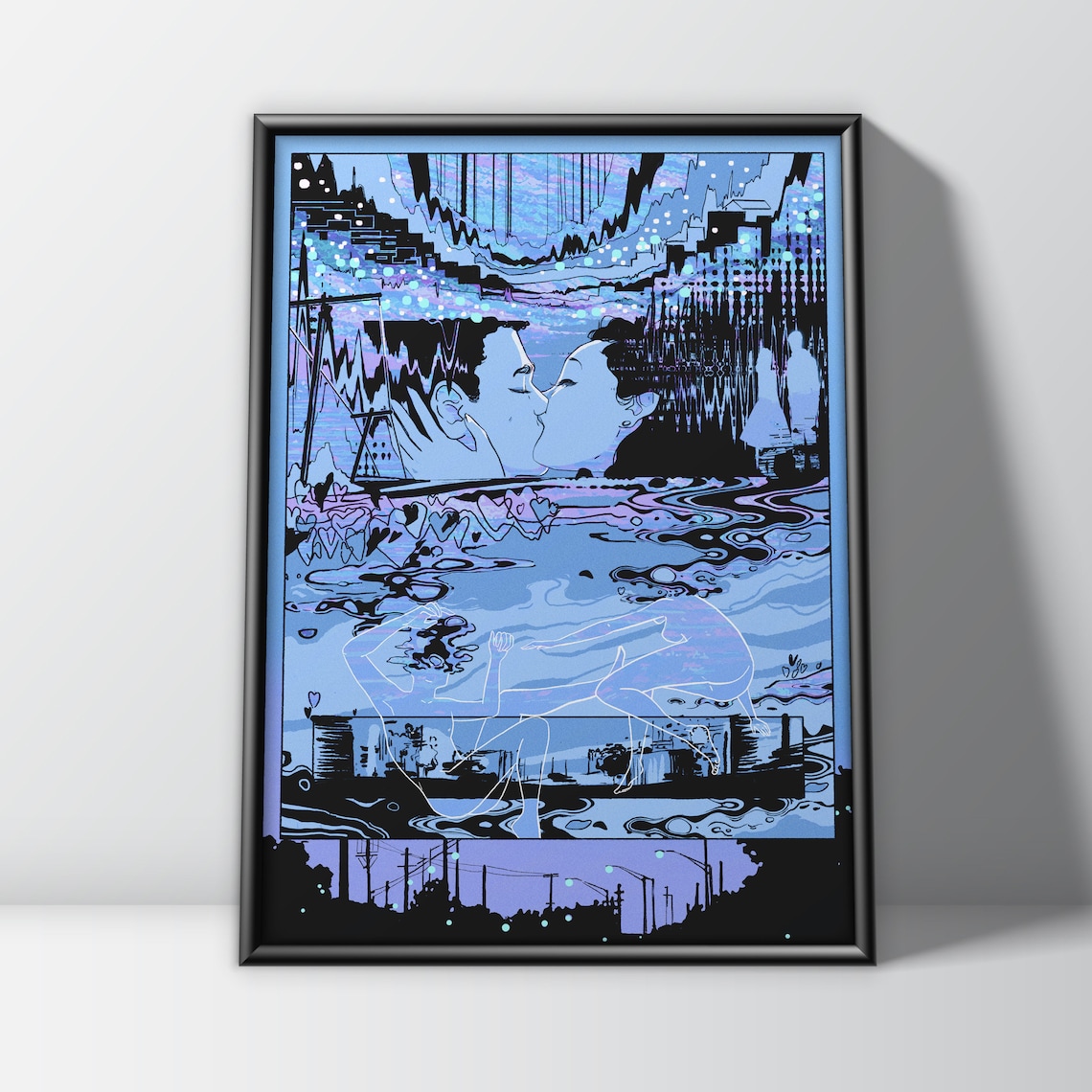 Lost Lovers | Lofi Poster | Illustrative Print - Etsy