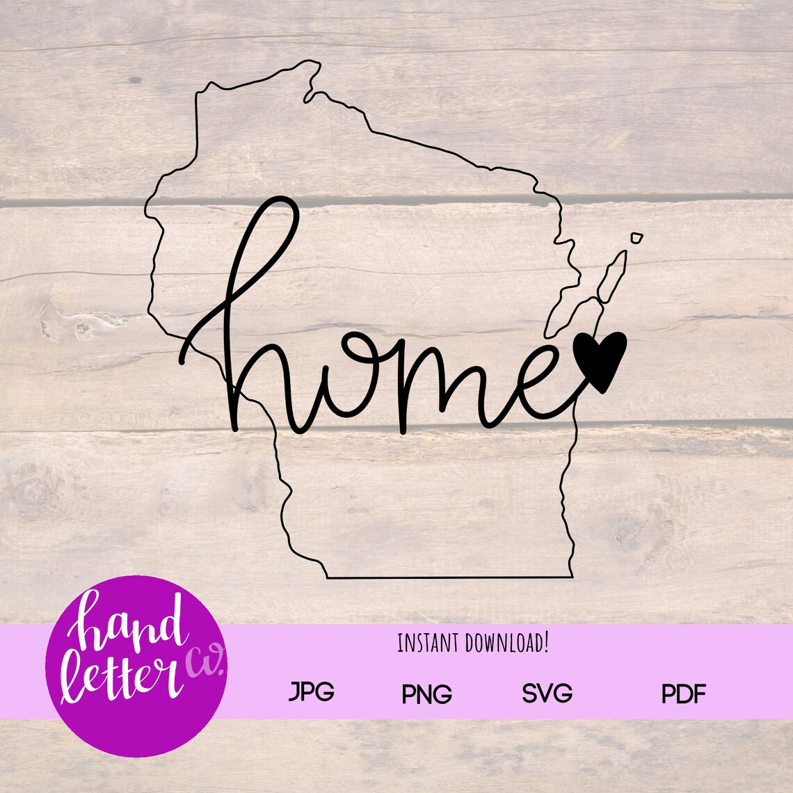 Wisconsin Home SVG cricut silhouette svg jpg PDF | Etsy