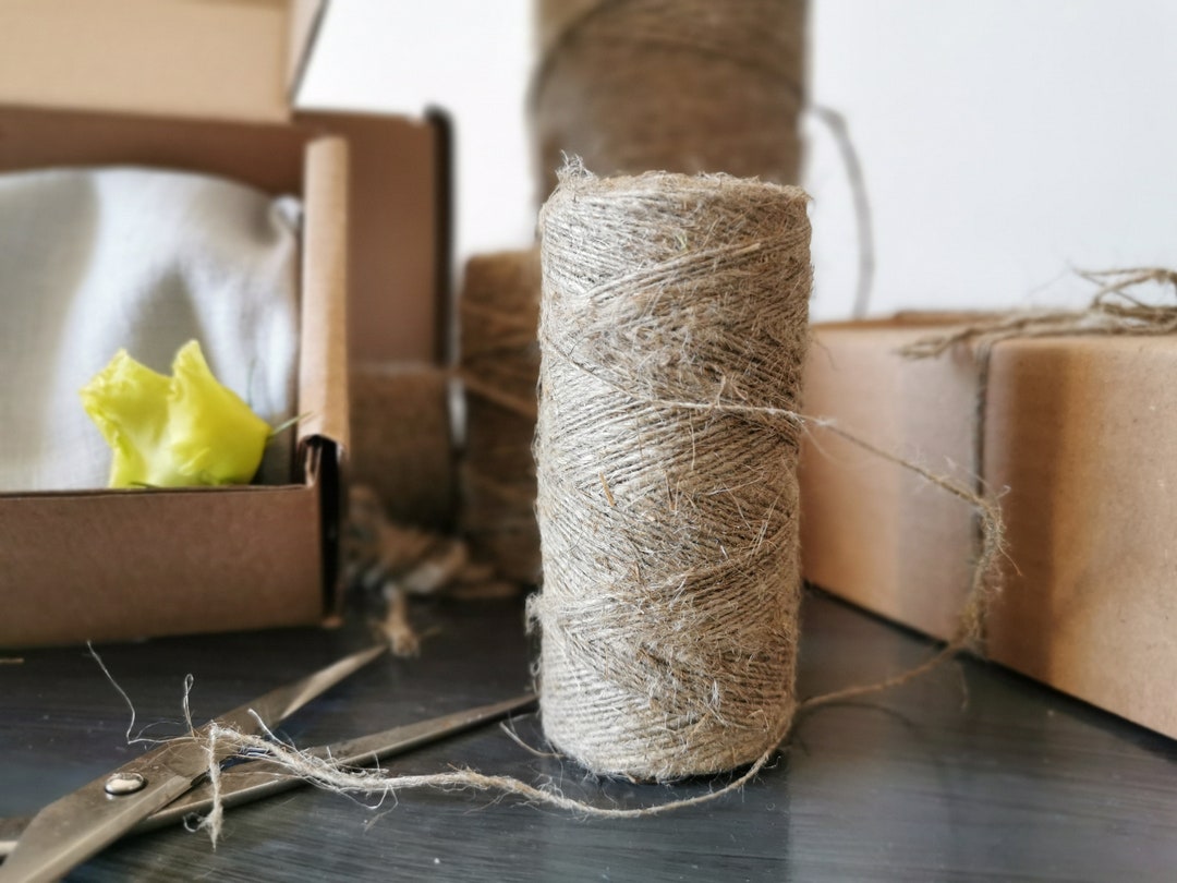Linen Rope, Flax Twine, Rustic Rope, Natural Linen Cord, Gift Wrapping ...