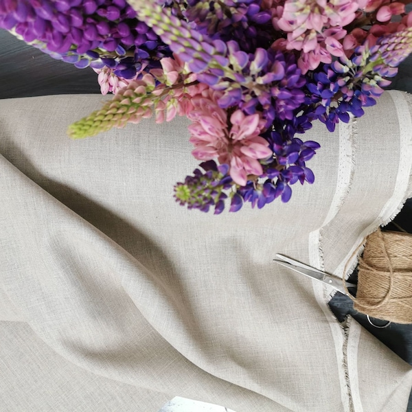 Natural Linen Fabric - Etsy