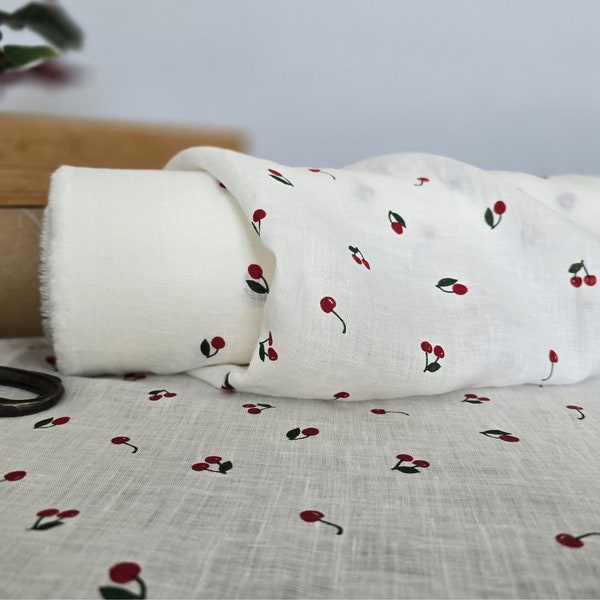 Printed Linen Fabric - Etsy