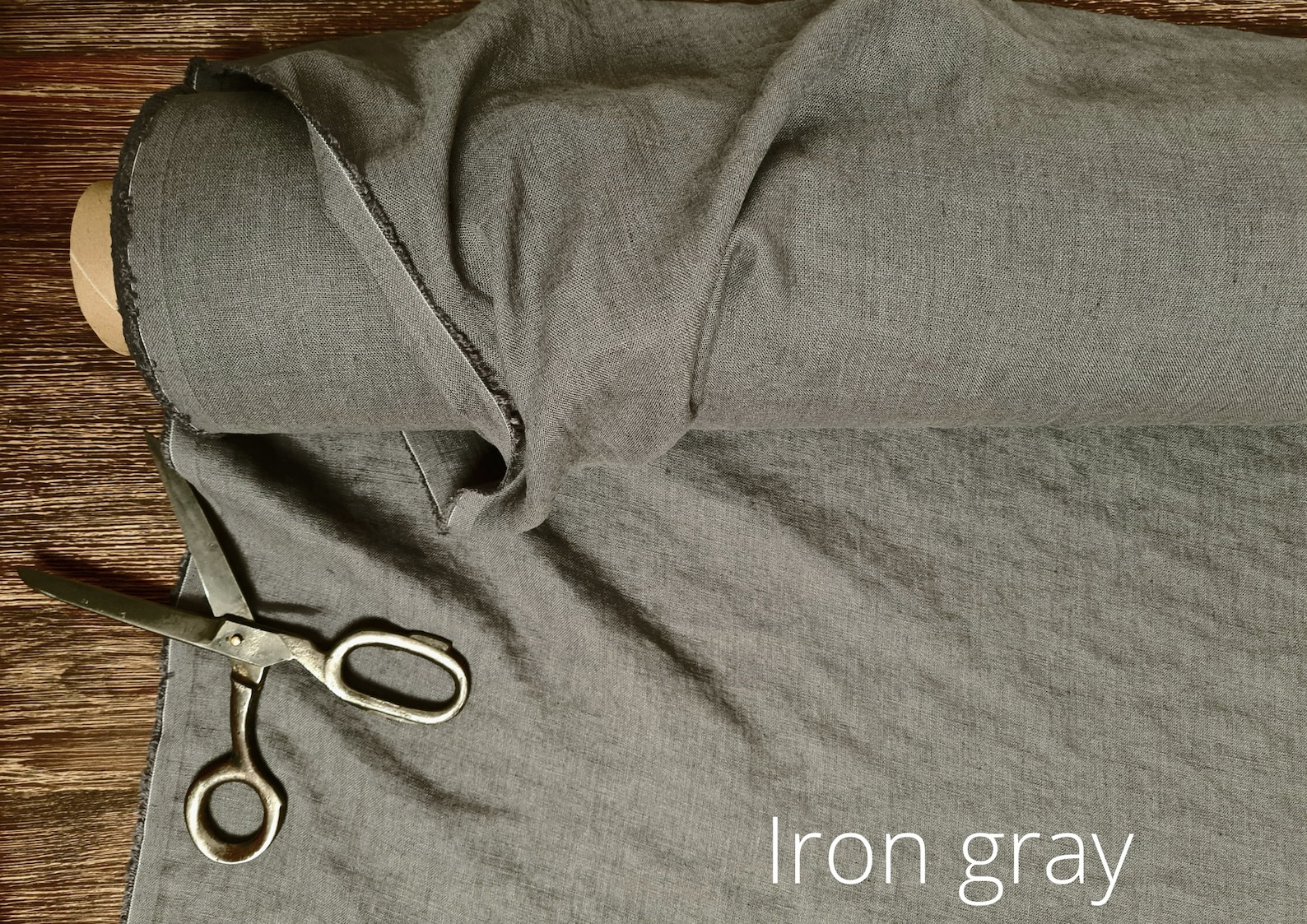 Linen Fabric Light Gray, Washed Softened Flax Fabrics, Fabric by the ...