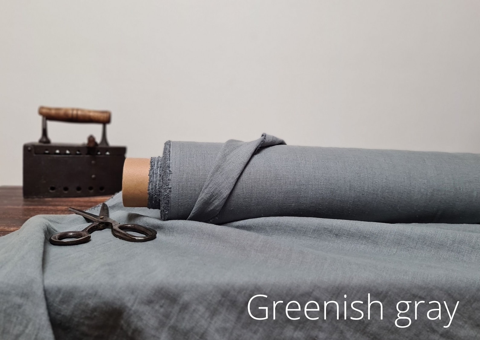 Linen Fabric Light Gray, Washed Softened Flax Fabrics, Fabric by the ...