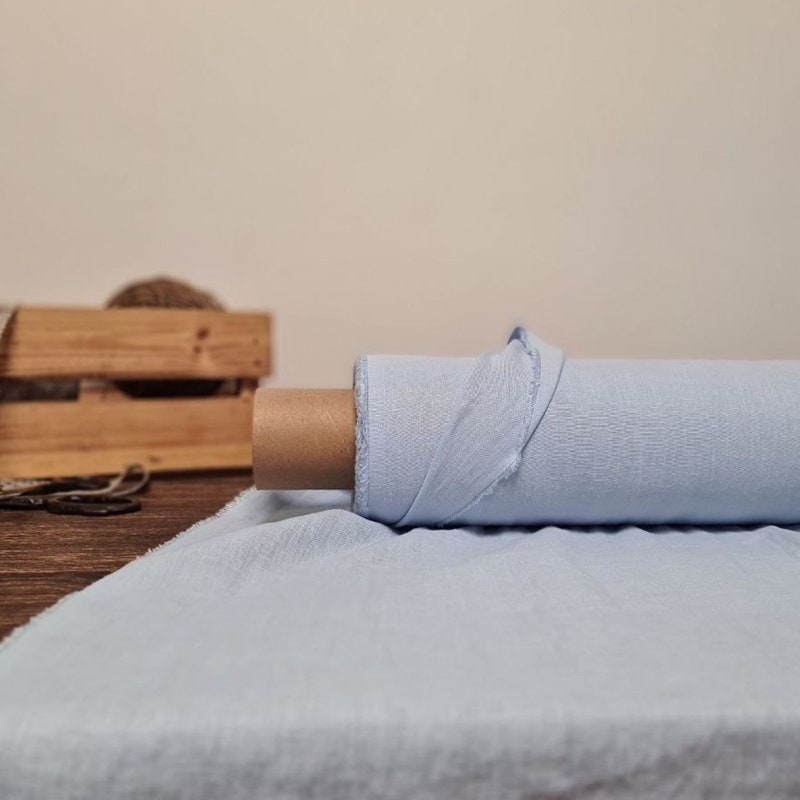 Blue Linen Fabric - Etsy