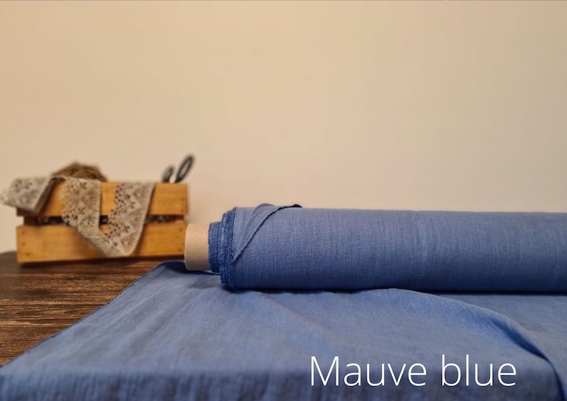 Linen Fabric Ocean Blue Washed Softened Flax Fabrics Fabric - Etsy