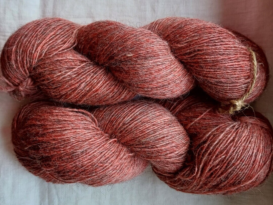 Wool Yarn for Knitting. High Quality Raspberry Red Hand Dyed 100 % ...