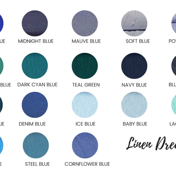 Blue Linen Fabric - Etsy