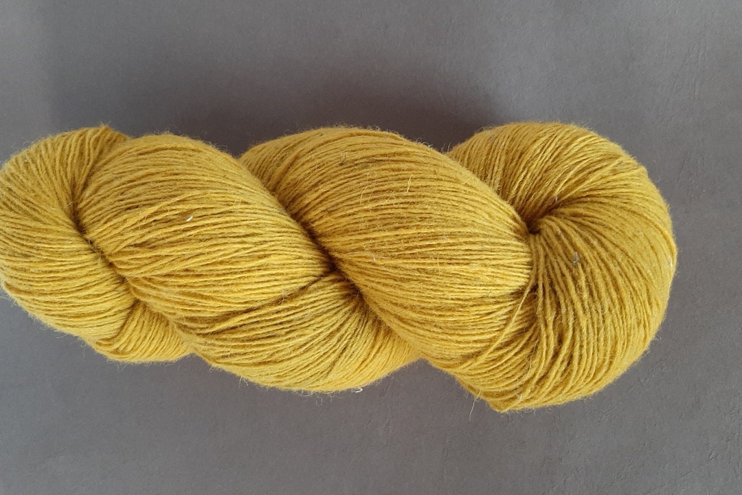 Wool Yarn for Knitting High Quality Mustard Yellow Wool Yarn - Etsy