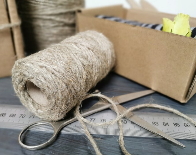 Linen Rope, Flax Twine, Rustic Rope, Natural Linen Cord, Gift Wrapping ...
