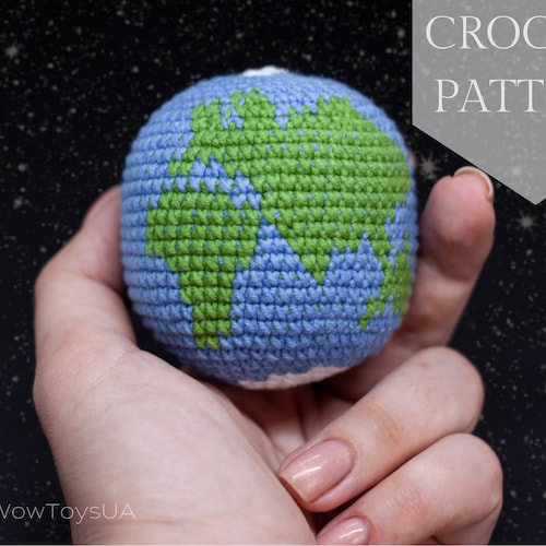 Planet Earth Crocheted Amigurumi PDF Pattern - Etsy