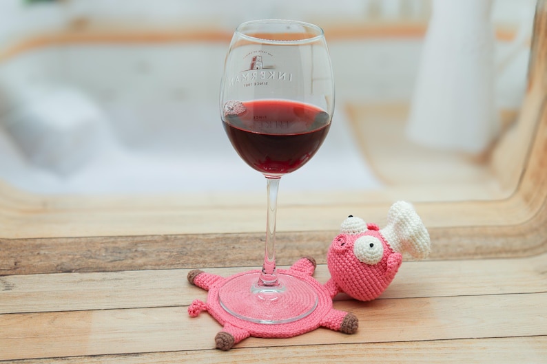 Funny Splat Pig Crochet Coaster Pattern, Amigurumi Pig Placemat PDF ...