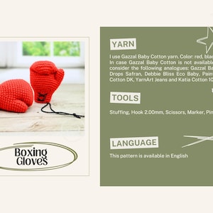 Boxing Glove Crochet Pattern – PDF Download – Beginner to Intermediate ...