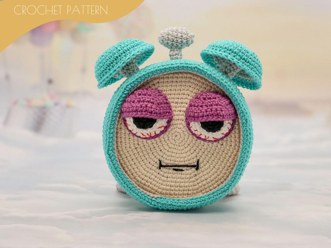Snooze O'clock Amigurumi Crochet Pattern – Sleepy Alarm Clock DIY ...