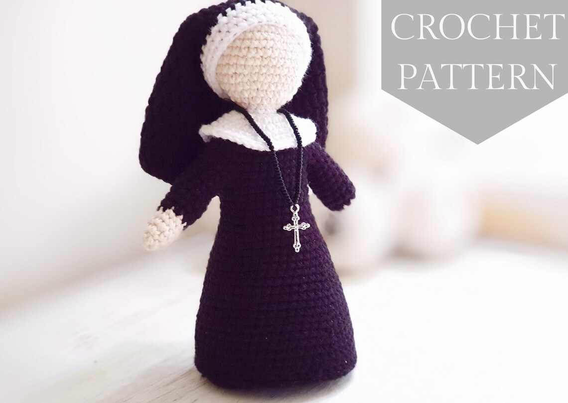 Crochet Patterns Amigurumi Stuffed Nun Doll PDF / Instant - Etsy