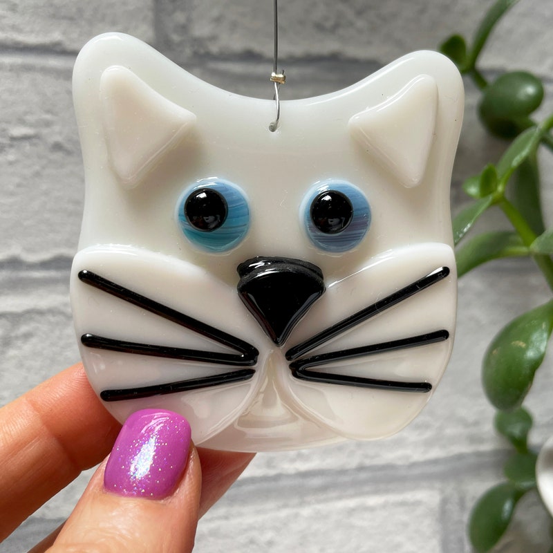 Fused Glass Cat - Etsy UK