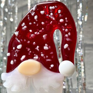 Glass Father Christmas Ornament, Santa Claus Gnome, Hanging Decoration ...