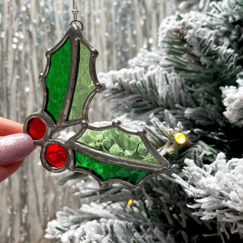 Stained Glass Holly - Etsy