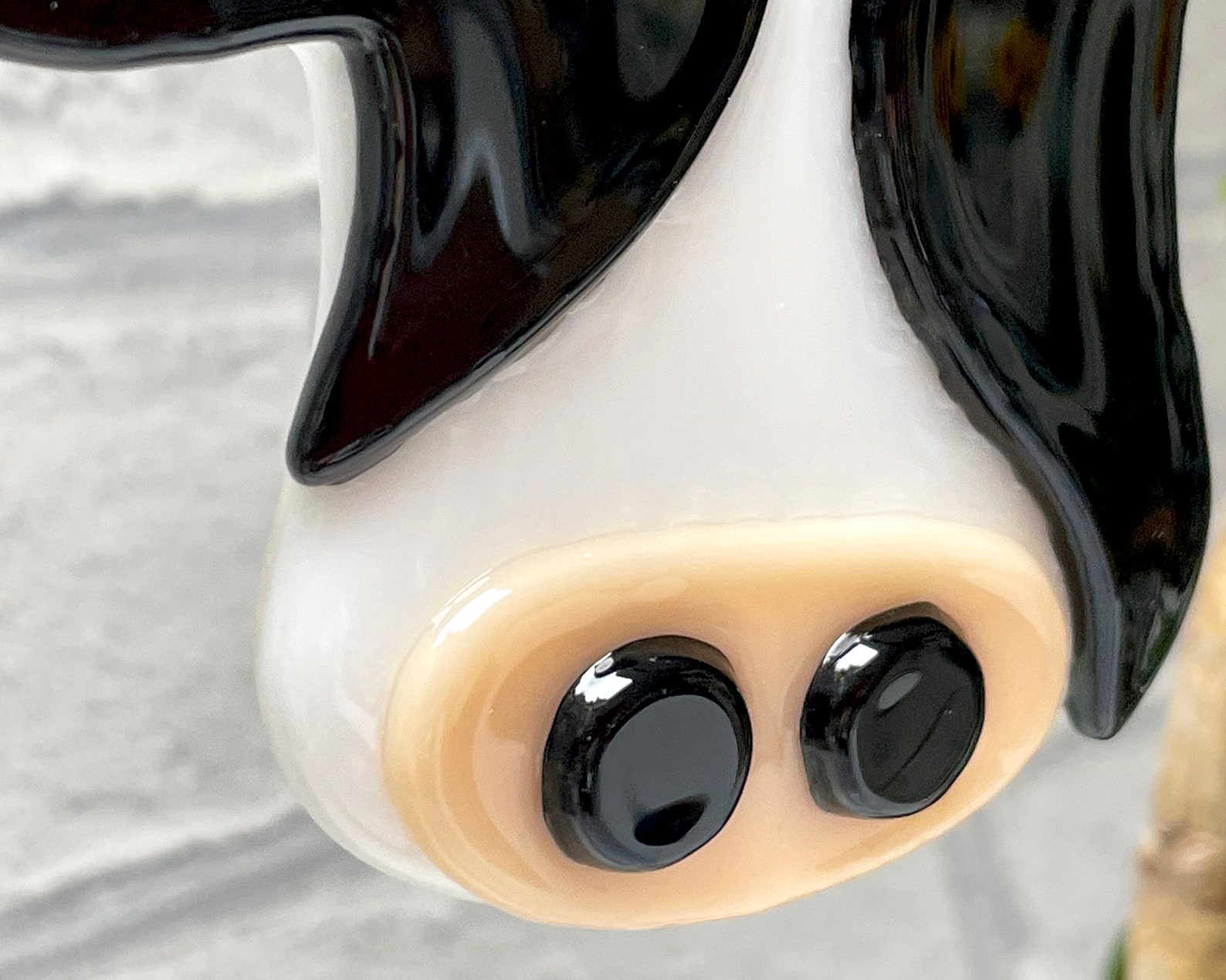 Fused Glass Cow Ornament, Handmade Hanging Decoration, Gift for Farmer ...