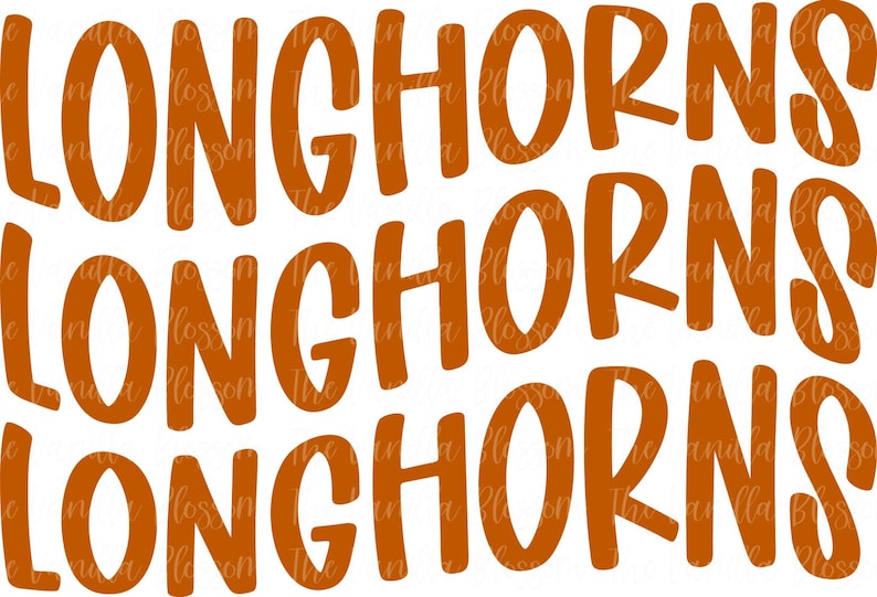 Longhorns Mascot | Wavy Digital Design | SVG | PNG | Instant Download ...