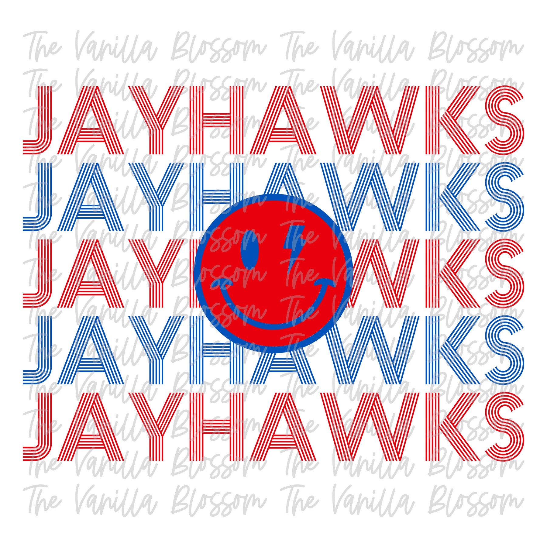 KU | Kansas | Retro Smile Design | SVG & PNG | Instant Download | Cut ...