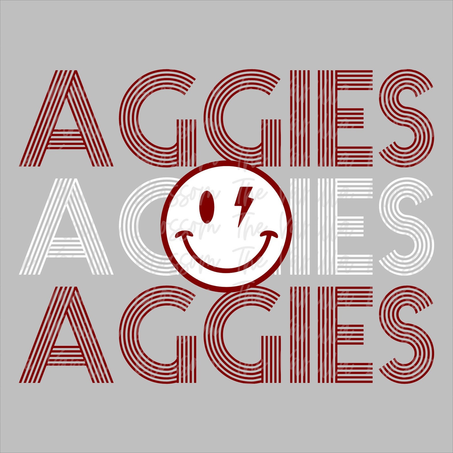 Texas | Aggies | Retro Smile Design | SVG & PNG | Instant Download ...