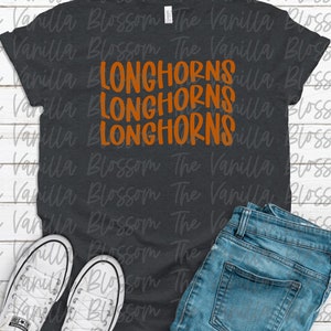 Longhorns Mascot | Wavy Digital Design | SVG | PNG | Instant Download ...