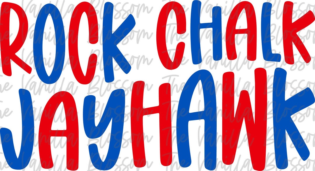Rock Chalk Jayhawk | KU | Kansas | Wavy Digital Design | SVG & PNG ...