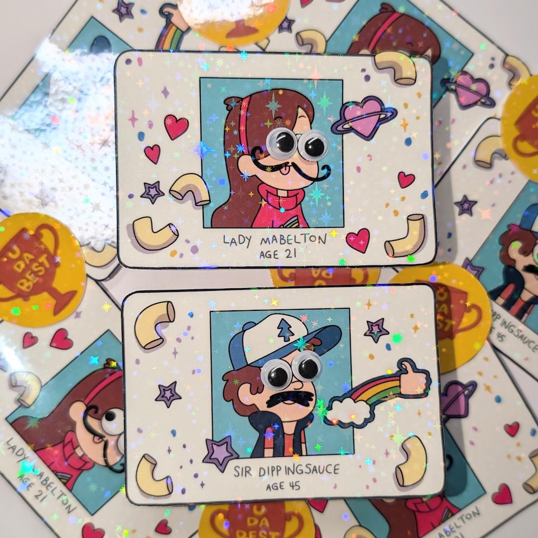 Gravity Falls Fake ID Stickers Googly Eyes, Holographic, Set of Two - Etsy