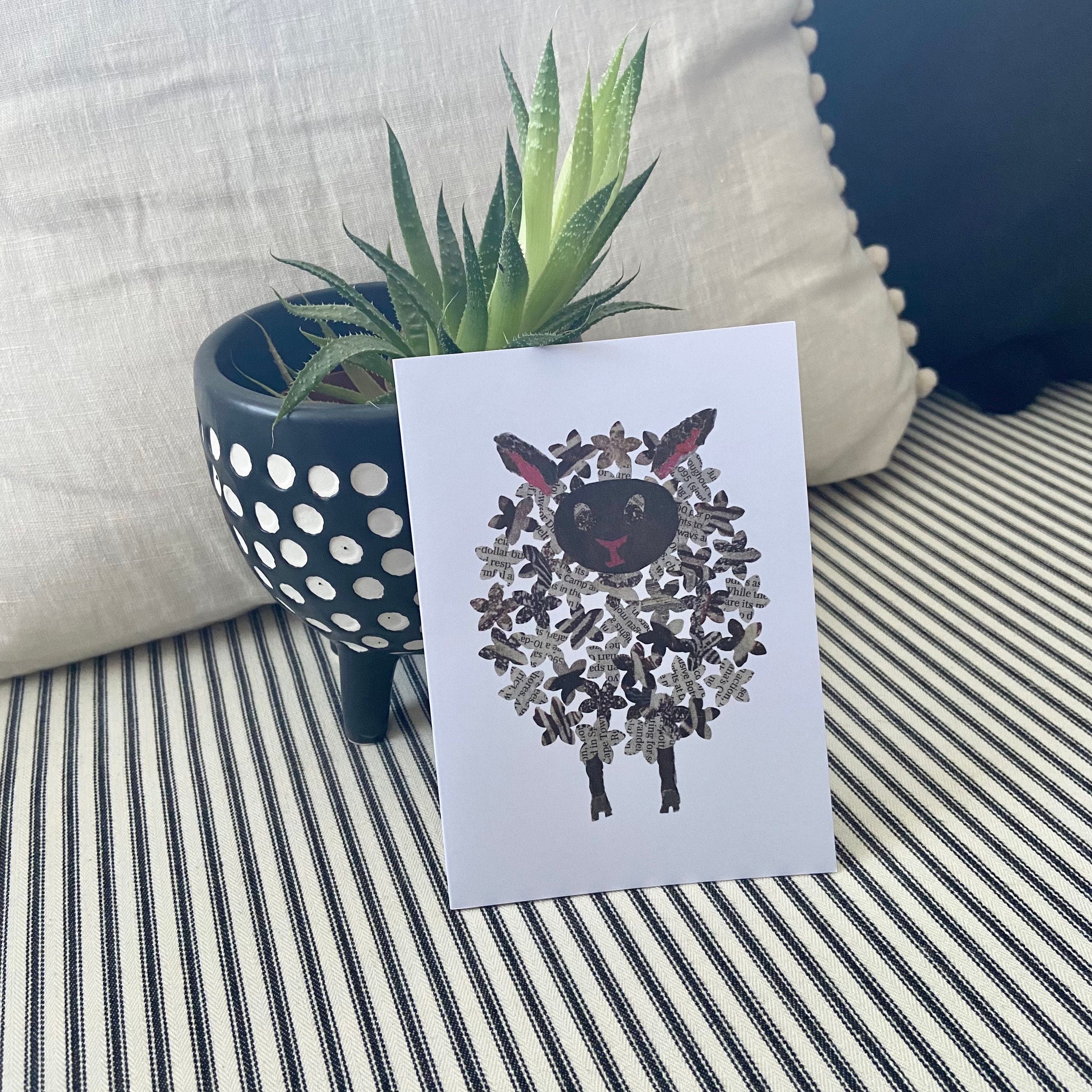 Sheep Greeting Card / Sheep Card / Sheep Print / Animal Greeting Card ...
