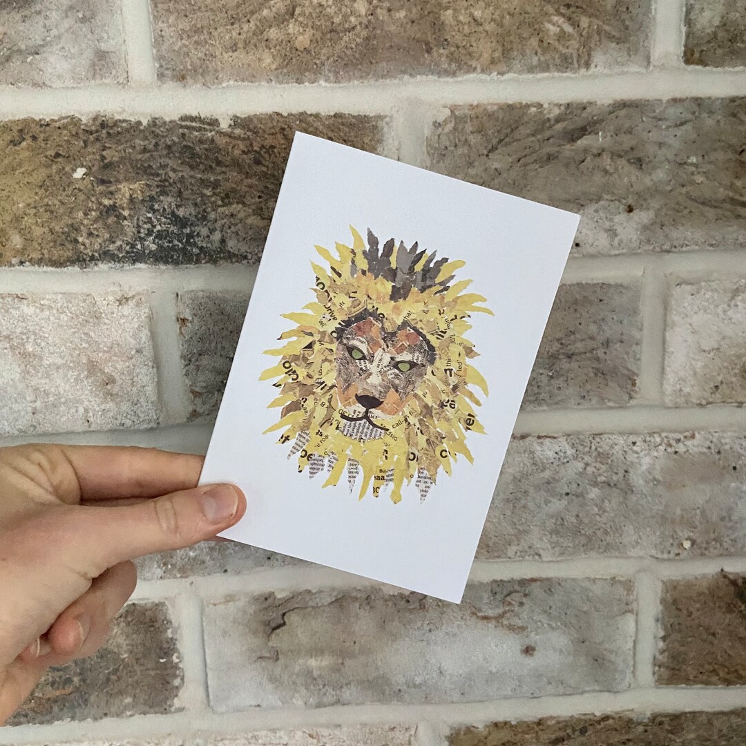 Lion Greeting Card / Lion Card / Lion Print / Safari Greeting Card ...