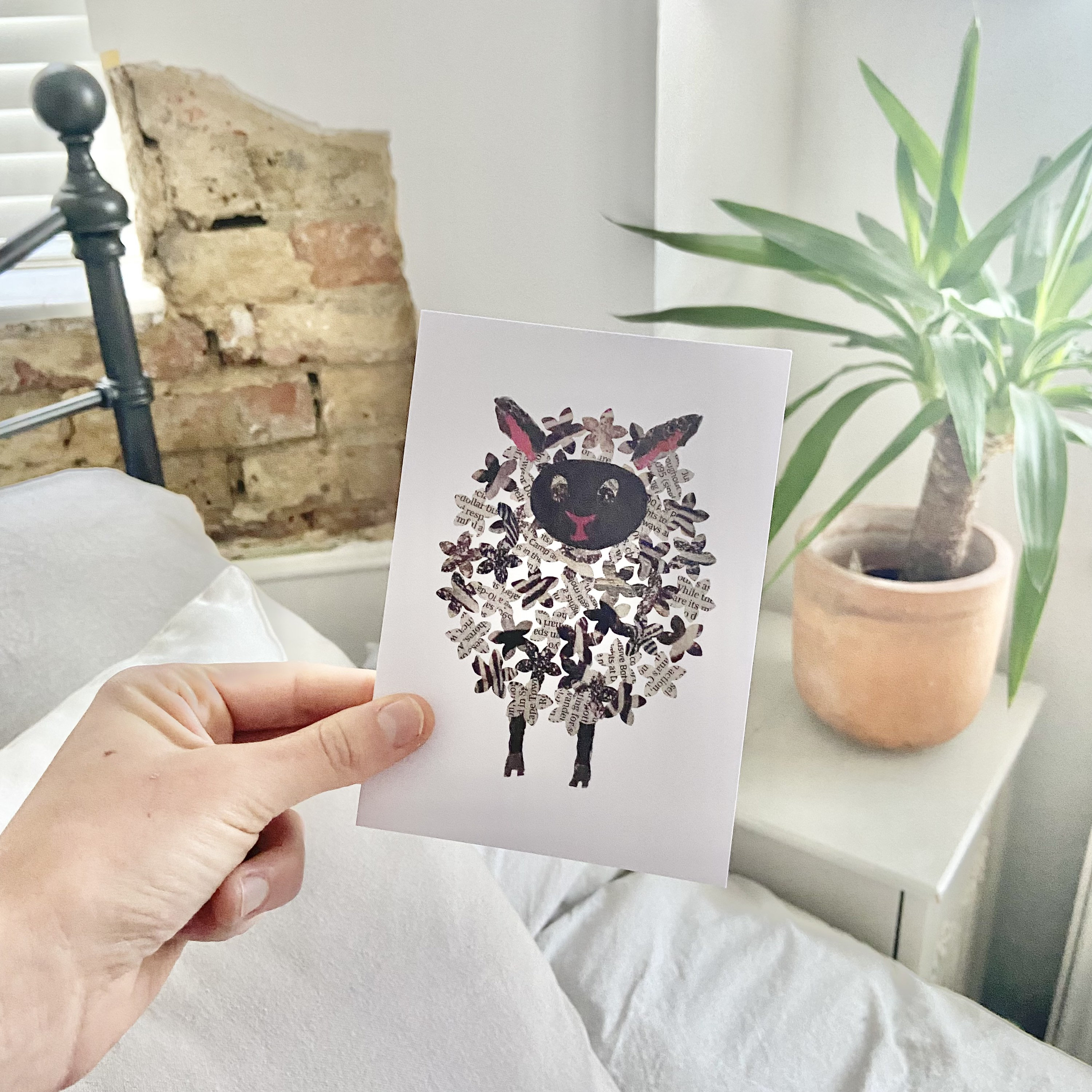 Sheep Greeting Card / Sheep Card / Sheep Print / Animal Greeting Card ...