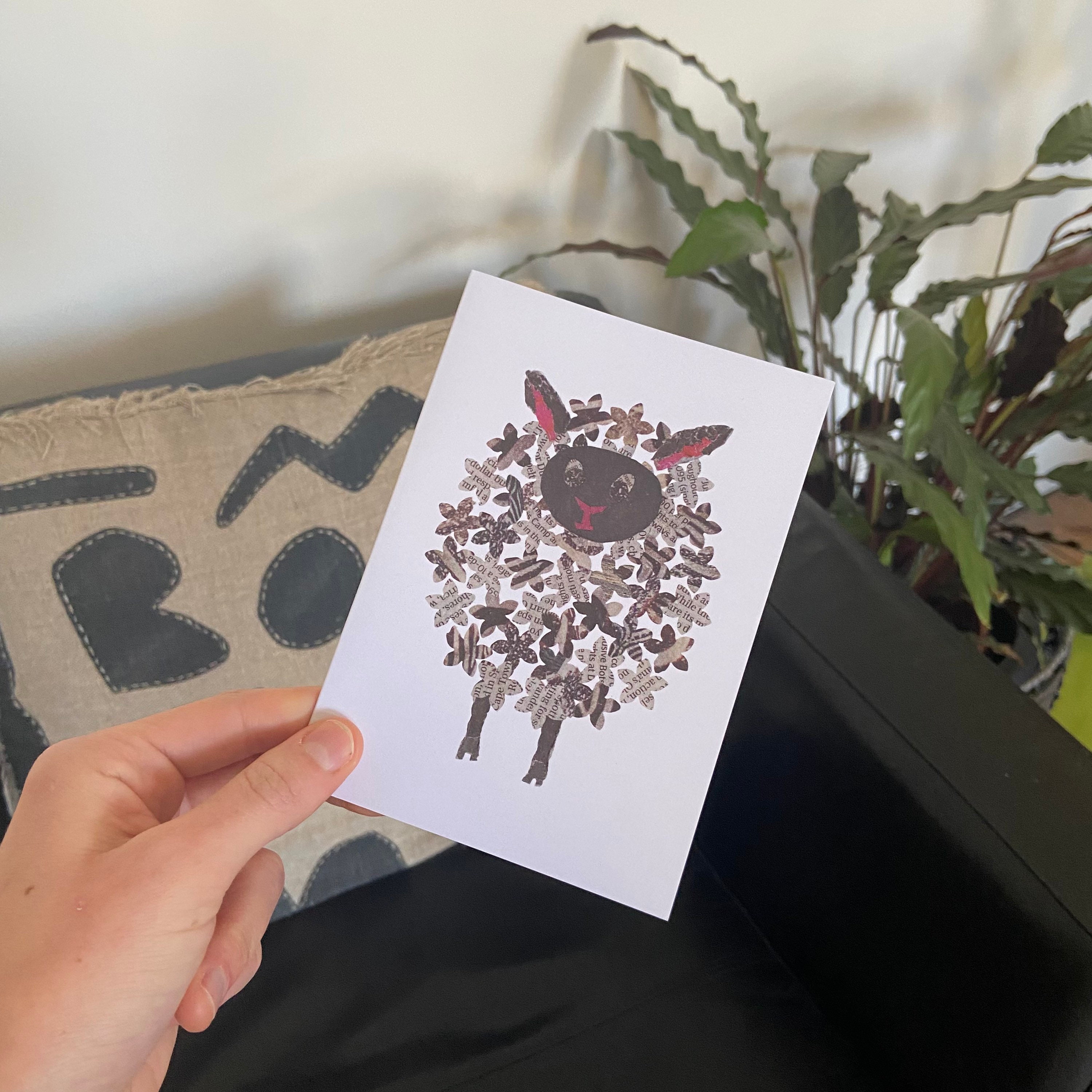 Sheep Greeting Card / Sheep Card / Sheep Print / Animal Greeting Card ...