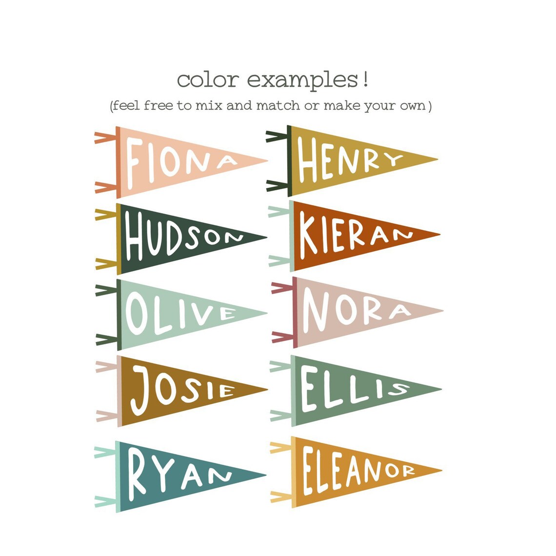 Custom Name Large Wood Pennant Flag Wall Hanging - Etsy