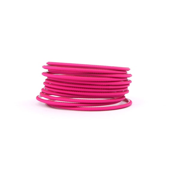 Hot Pink Plain Bangles - Etsy