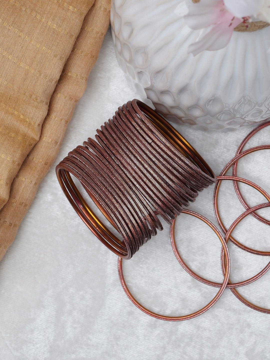 Light Brown Shimmer Bangles - Etsy