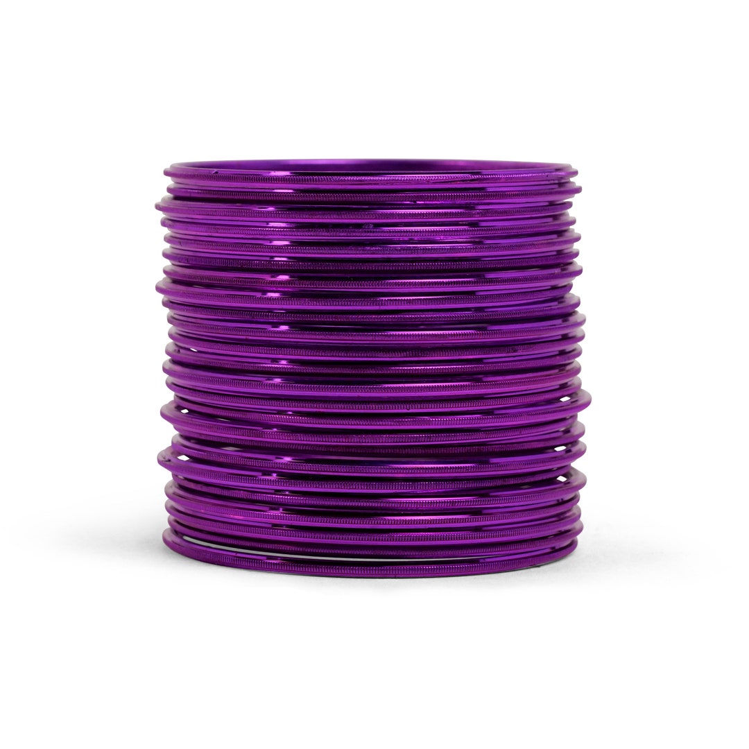 Purple Textured Bangles - Etsy