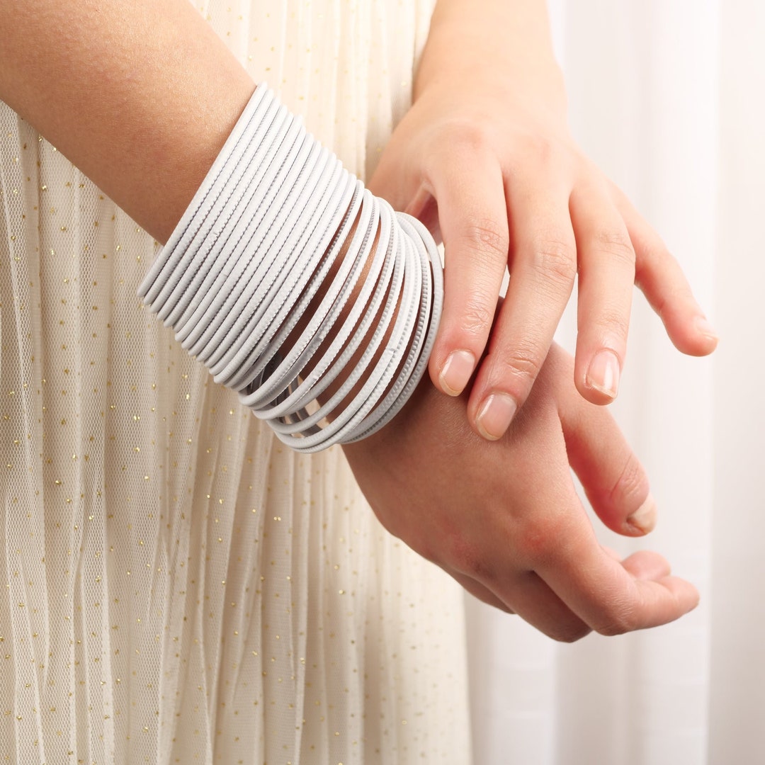 Pure White Plain Bangles - Etsy