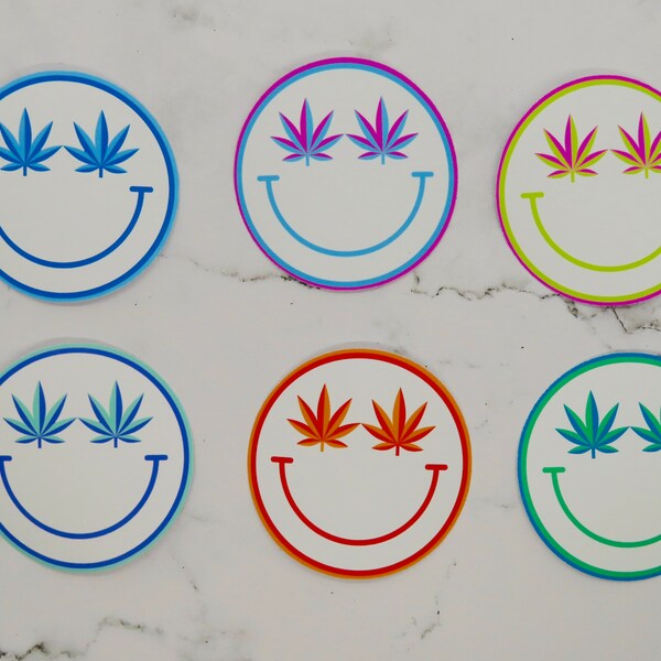 Large Smiley Face Stickers - Etsy