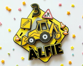 Jcb Cake Topper - Etsy UK
