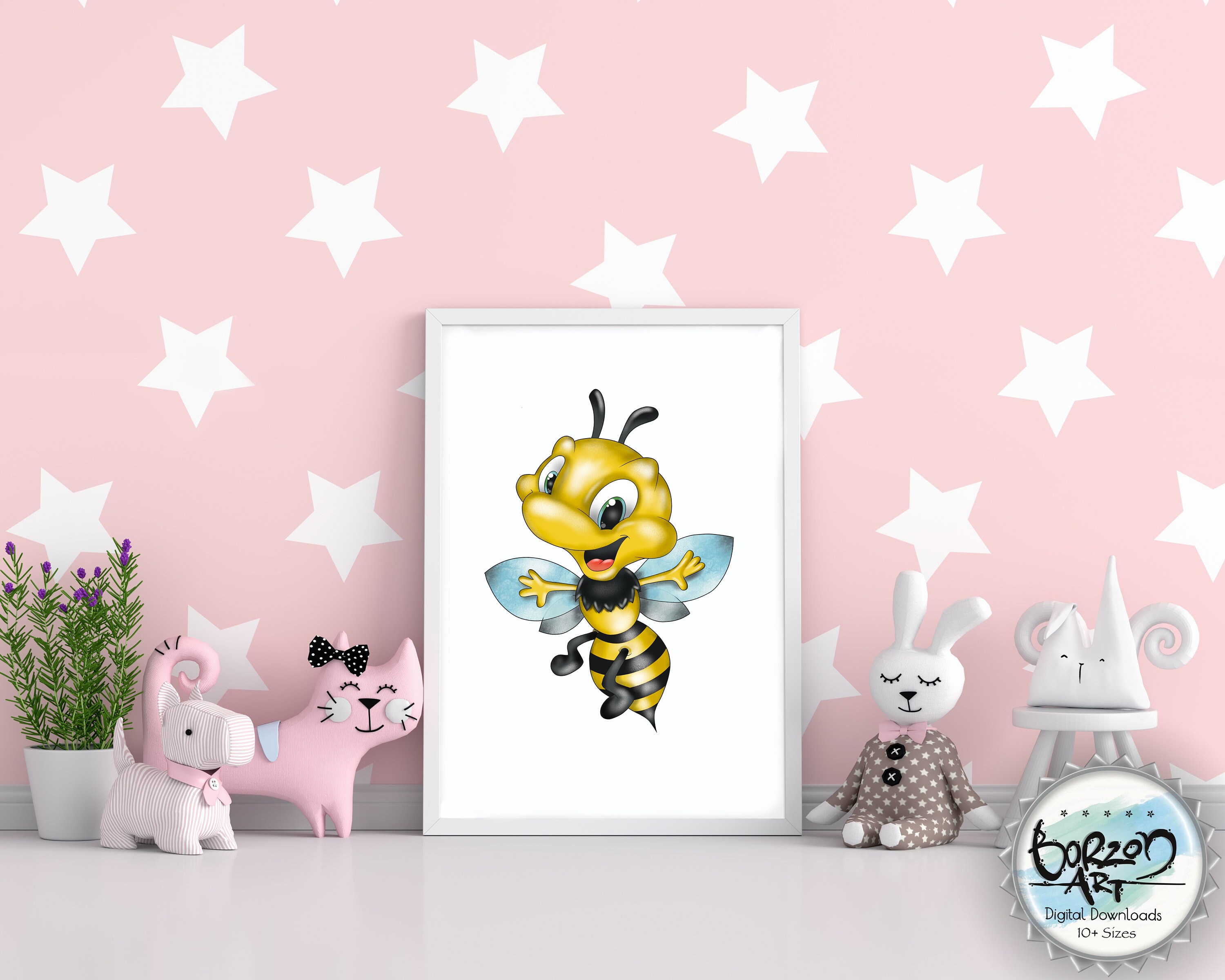 Bee wall art Honey bee Bee decor Bee art Nursery decor | Etsy