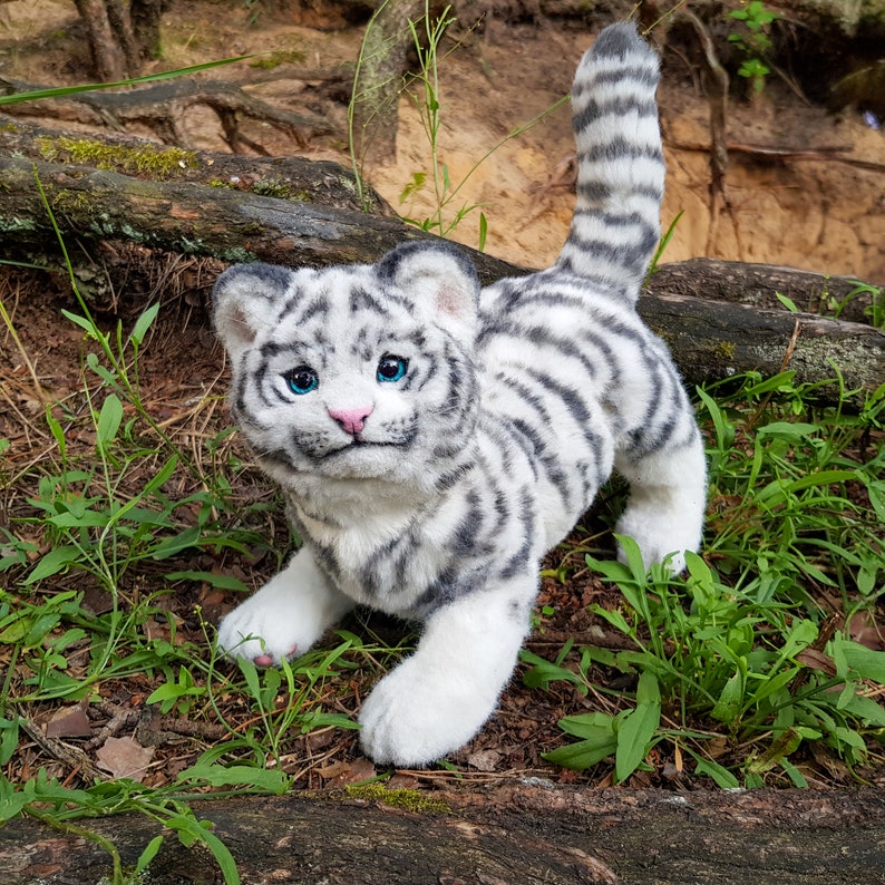 WHITE TIGER cub sample Realistic stuffed animal toy | Etsy