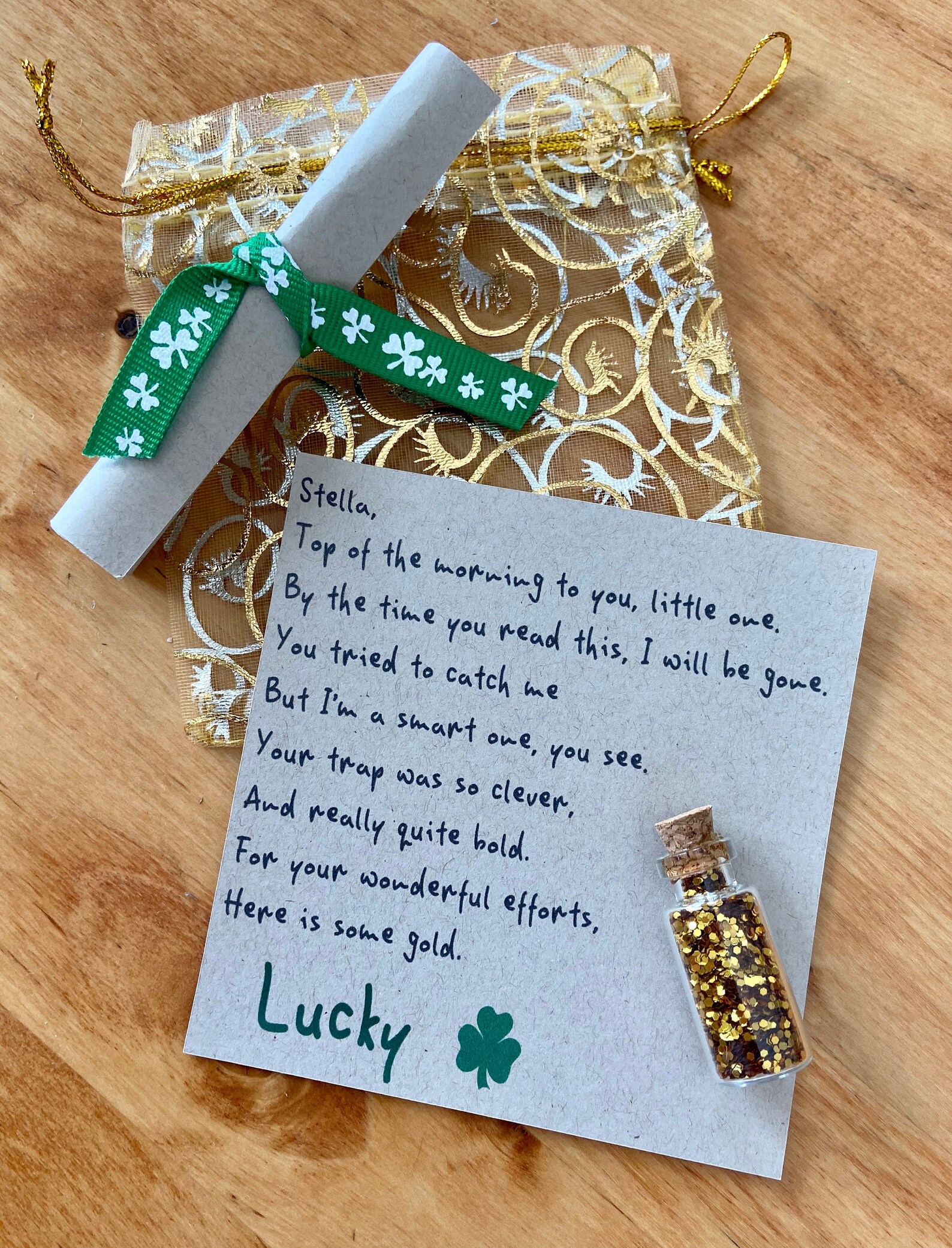 Personalized Leprechaun Letter With gold Keepsake - Etsy