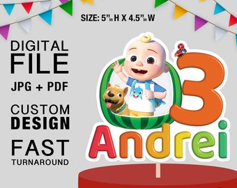 Cocomelon Cake Toppers | Etsy Canada