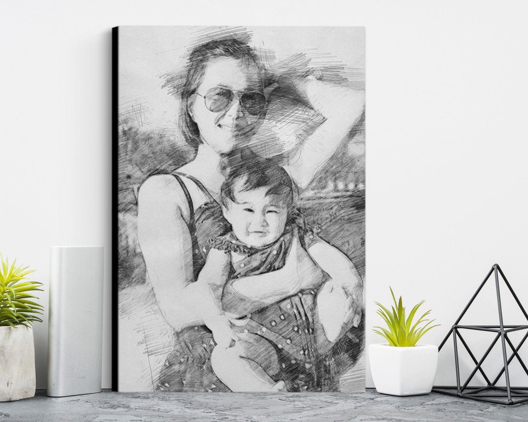 Custom Portrait Drawing | Portrait Sketch Art, Sketch From Photo ...