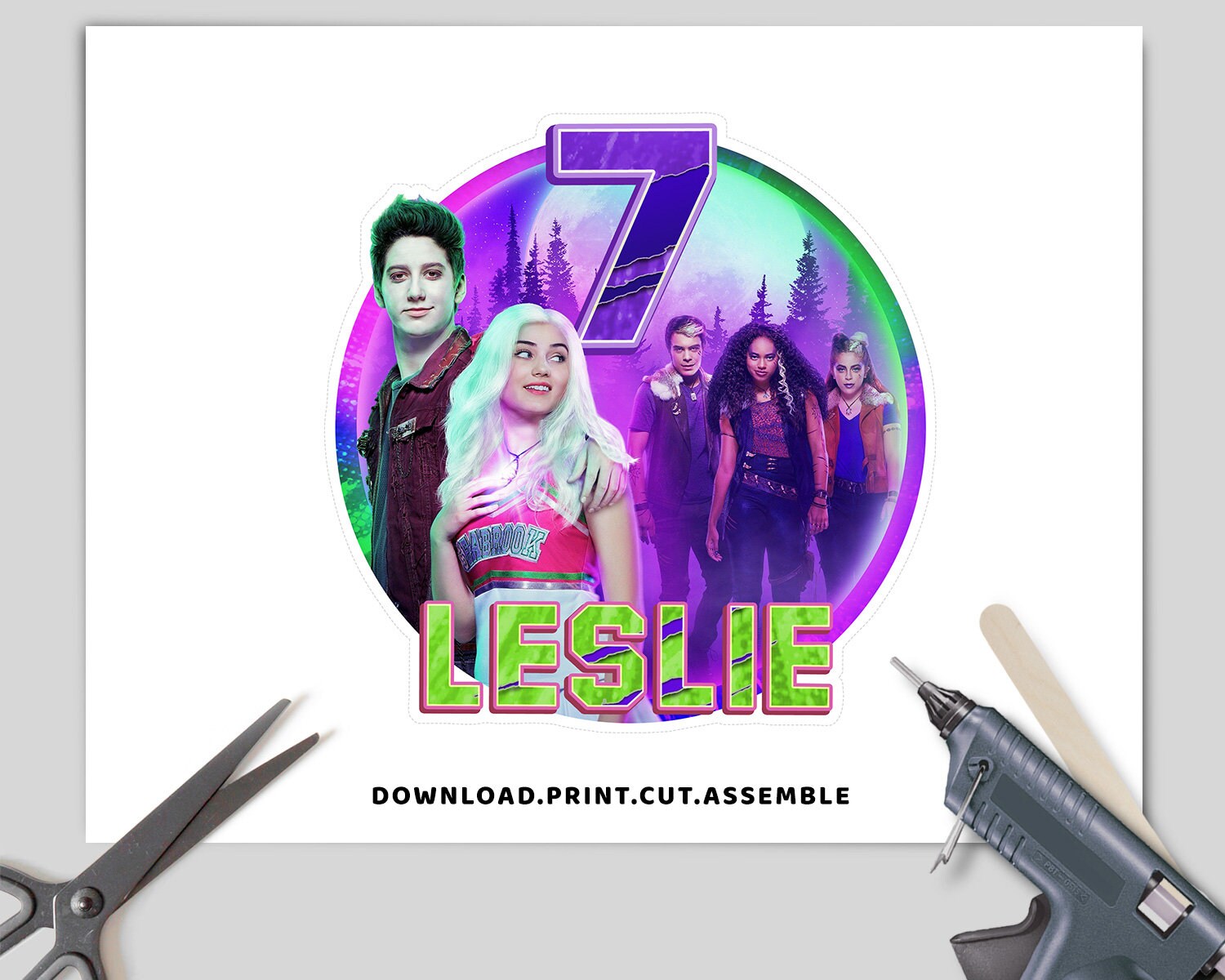 Zombies 2 Cake Topper DIY Disney Zombies 2 Printable - Etsy Hong Kong