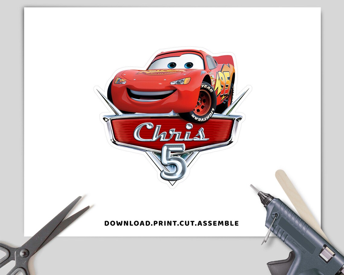 Cars 3 Cake Toppers DIY Cars Printable Cars Cake Topper | Etsy