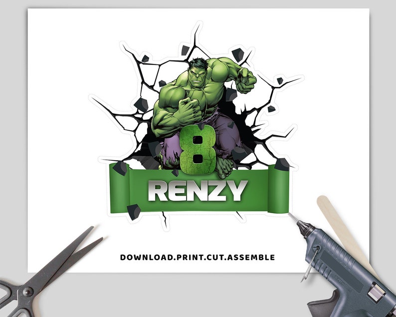 Hulk Cake Toppers DIY Hulk Printables - Etsy Canada