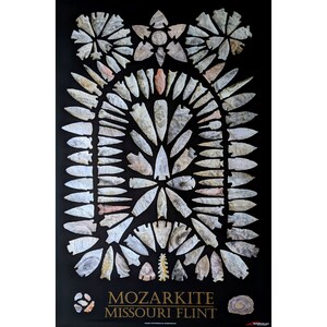 Arrowhead Poster Mozarkite Missouri Arrowheads - Etsy